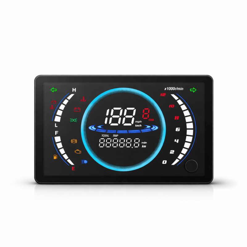 Waterproof Motorcycle Digital Speedometer 7 inch + Digital Odometer for ...